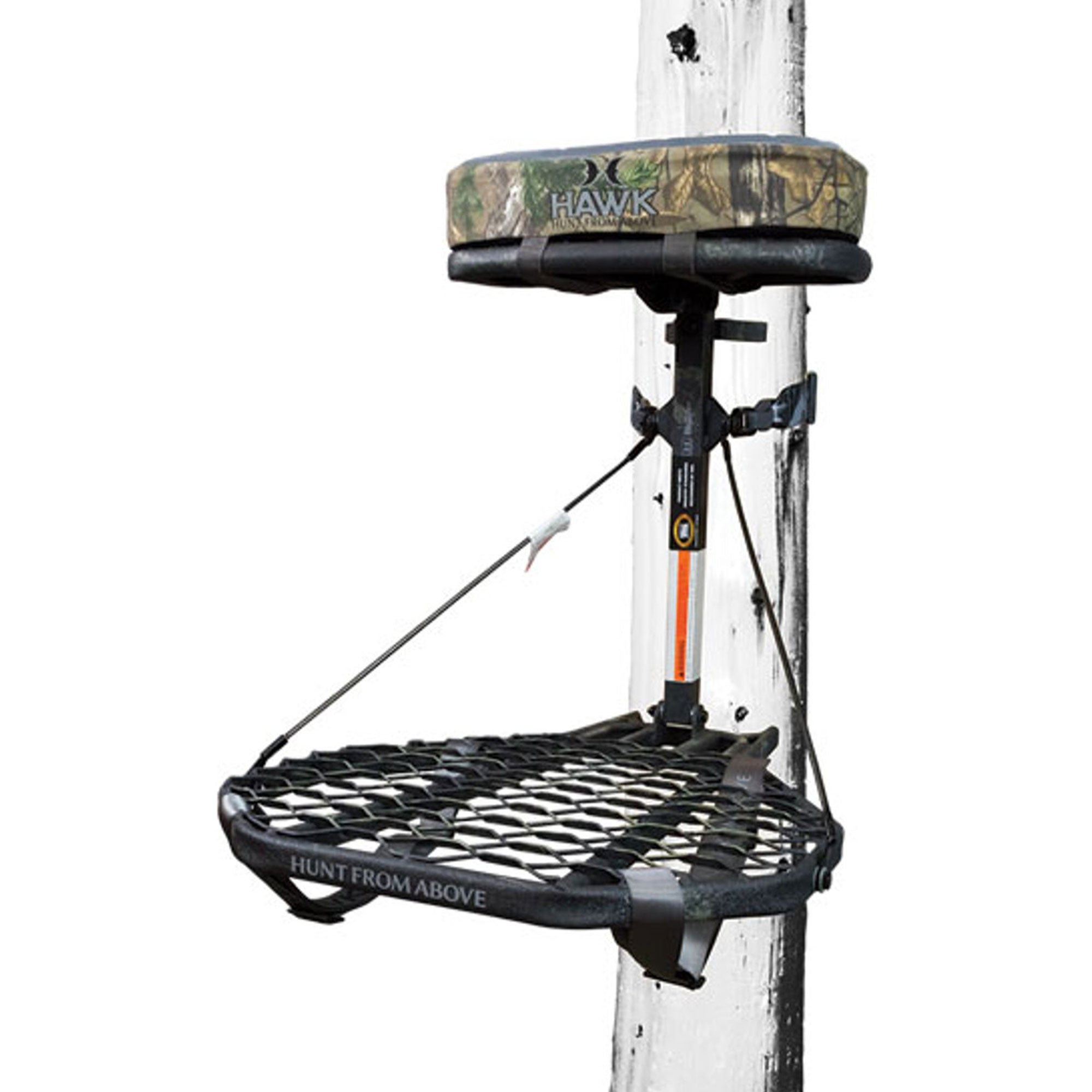 Hawk COMBAT Hang On Tree Stand, Deer Stand with 21 x 27" Saddle Huntin ...