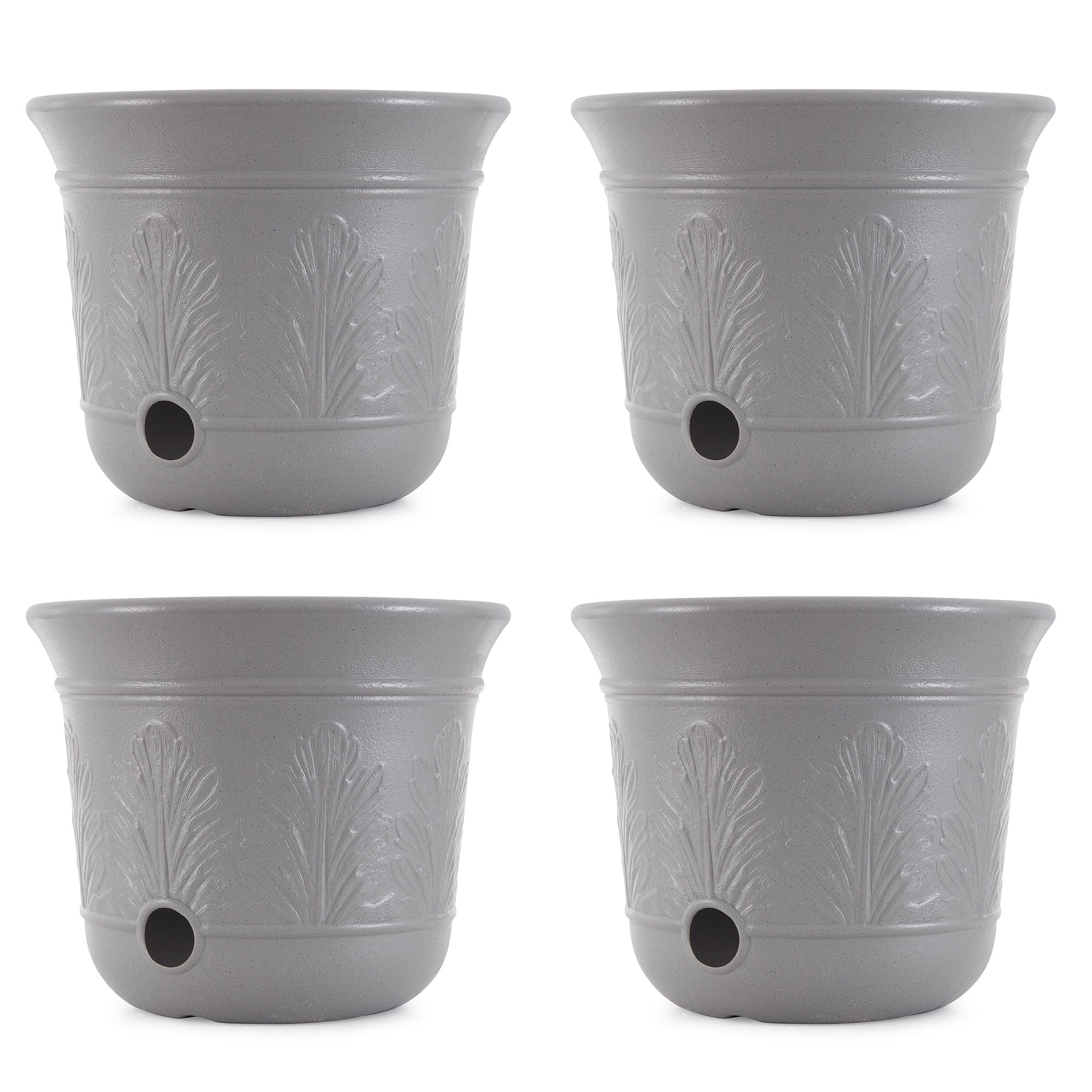 Suncast 300 Foot Heavy Duty 5 Gallon Decorative Garden Hose Pot, Gray ...
