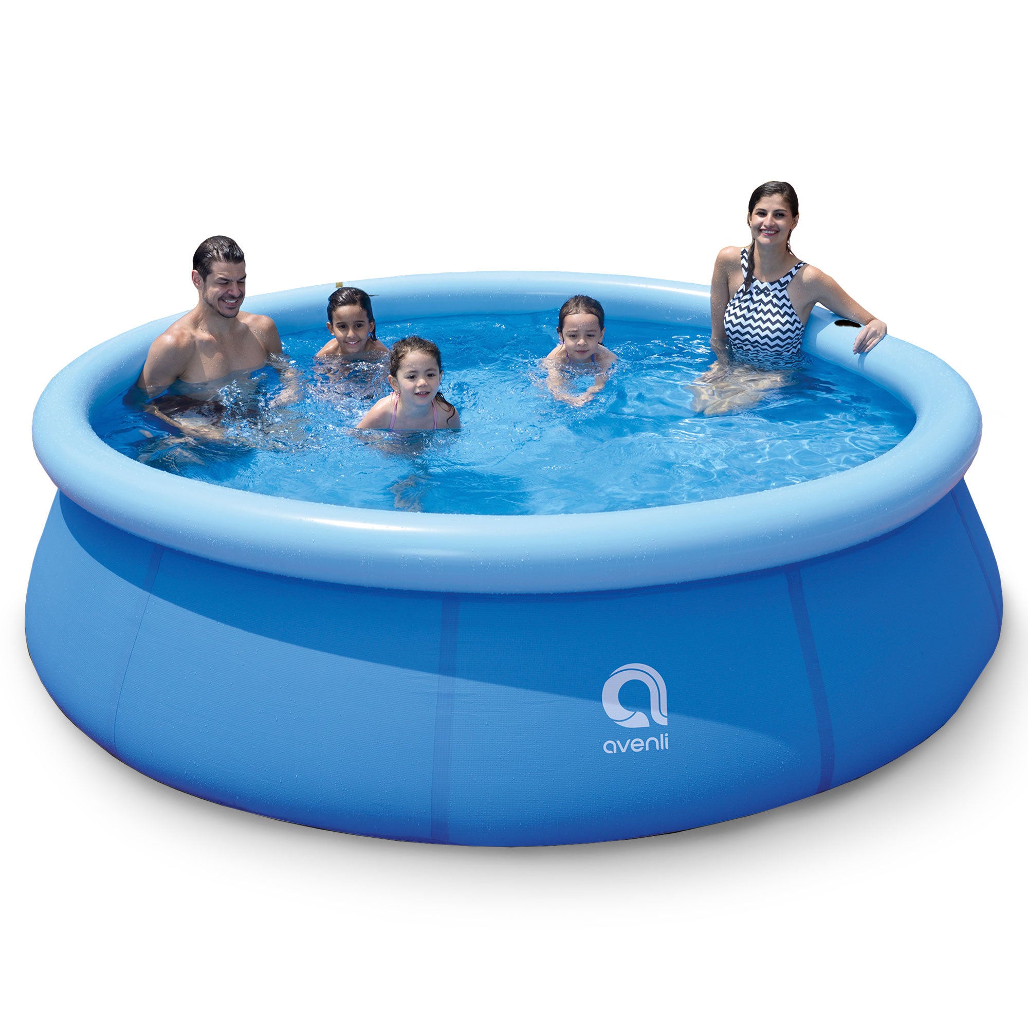 JLeisure 10ft x 30in Prompt Set Inflatable Outdoor Backyard Swimming P ...