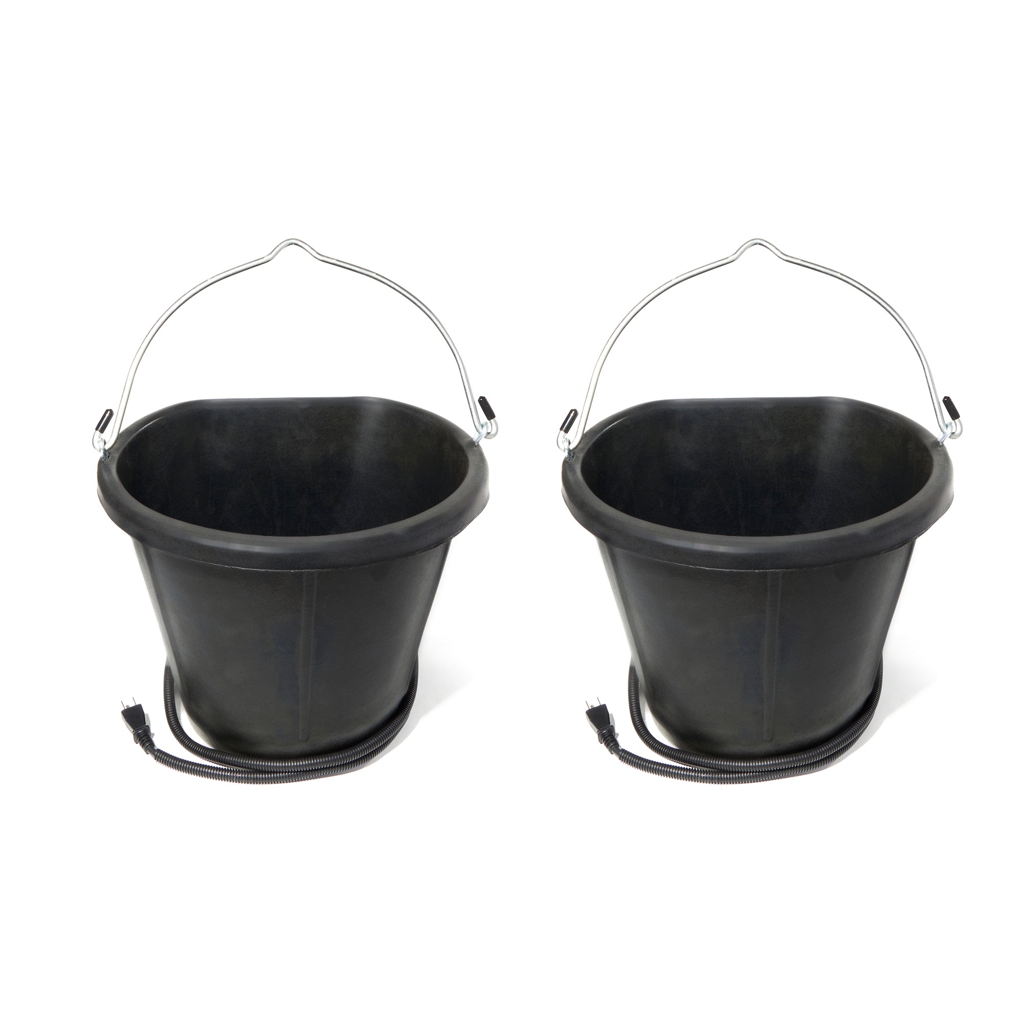Farm Innovators 18 Qt Rubber Flat Back Heated Bucket w/ Guard, 90 Watt ...