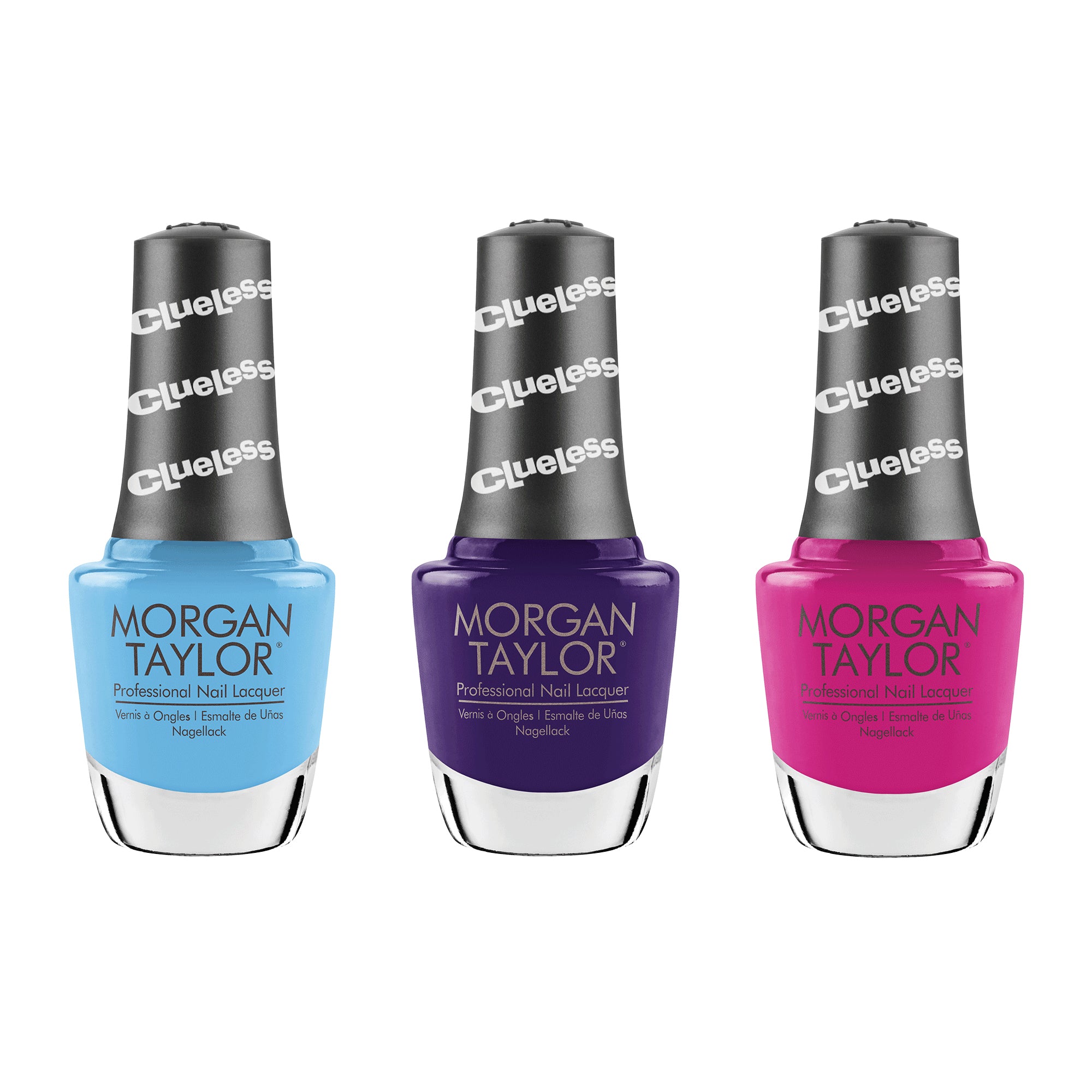 Morgan Taylor Clueless Collection Nail Lacquer Polish Manicure Set, 3 ...
