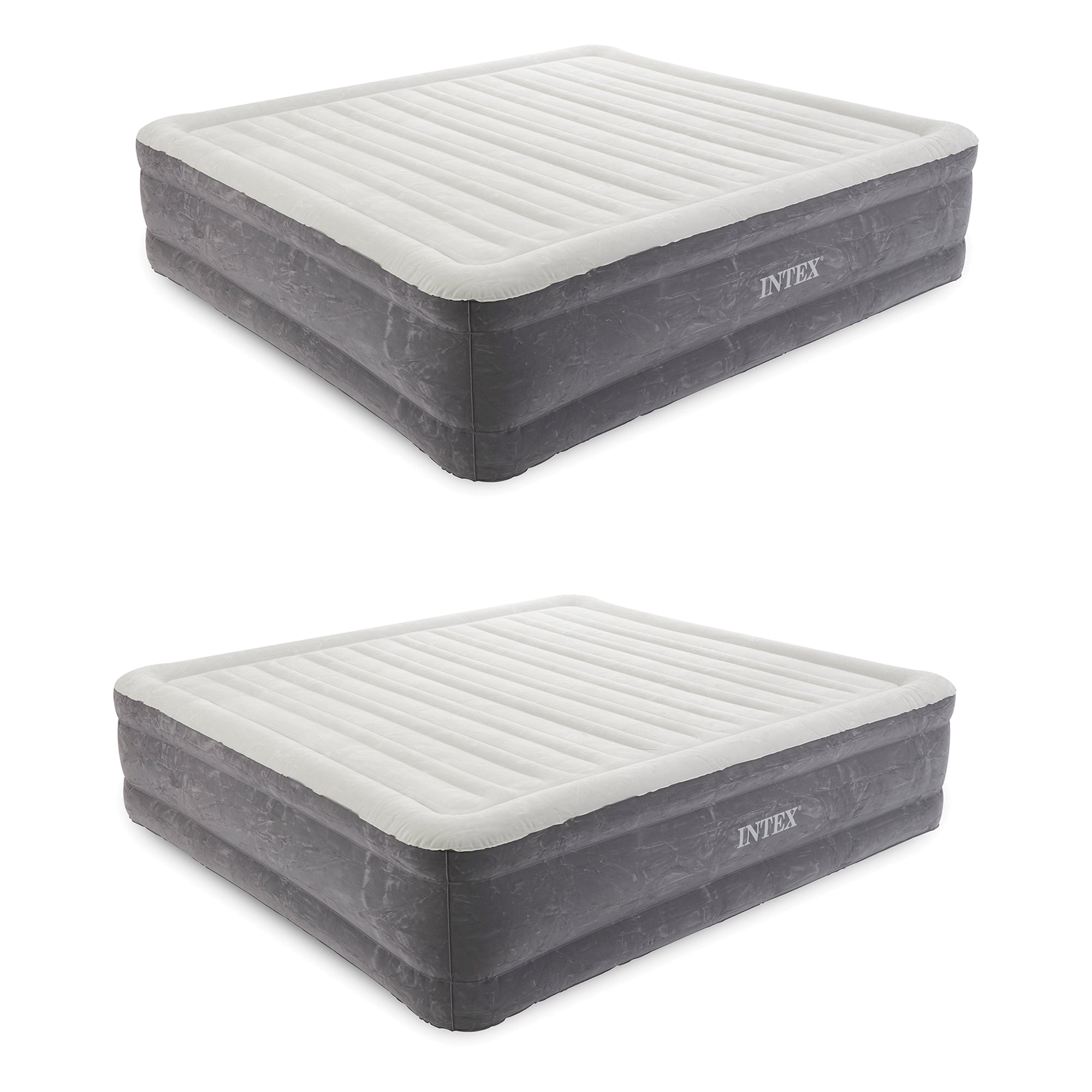 Intex 18" Inflatable Elevated Air Mattress Bed w/Built In Pump, King ...