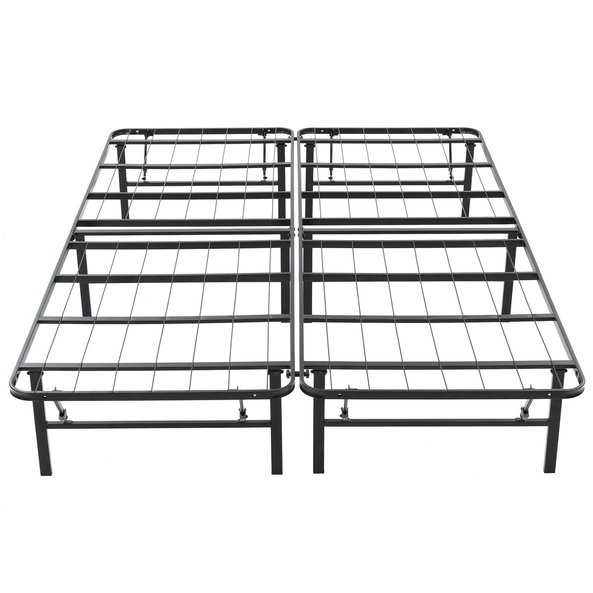 Hercules Folding Metal Bed Frame, 14 Inch Platform Mattress Foundation ...