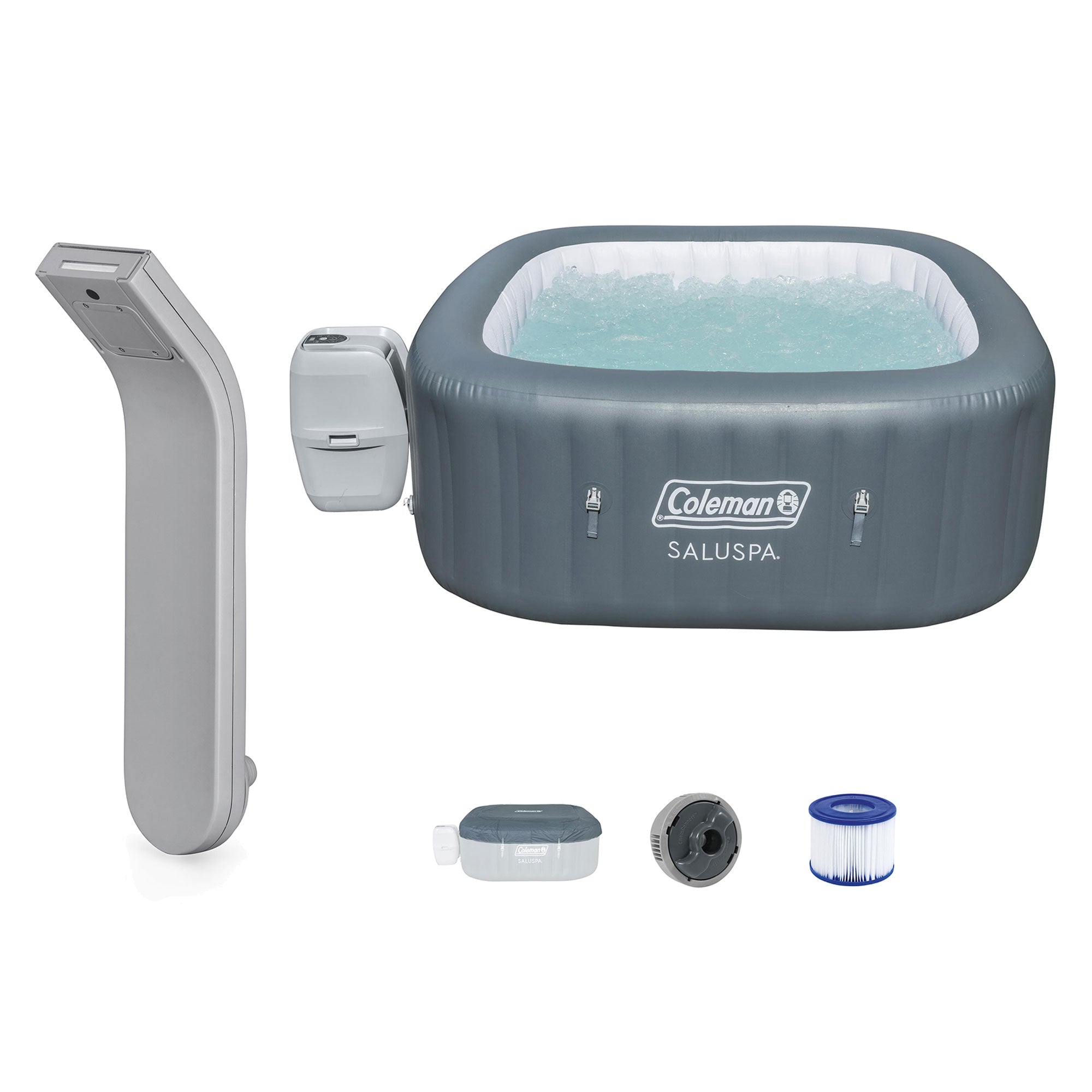SaluSpa LED Spa Waterfall Accessory w/Coleman SaluSpa Inflatable Hot T ...