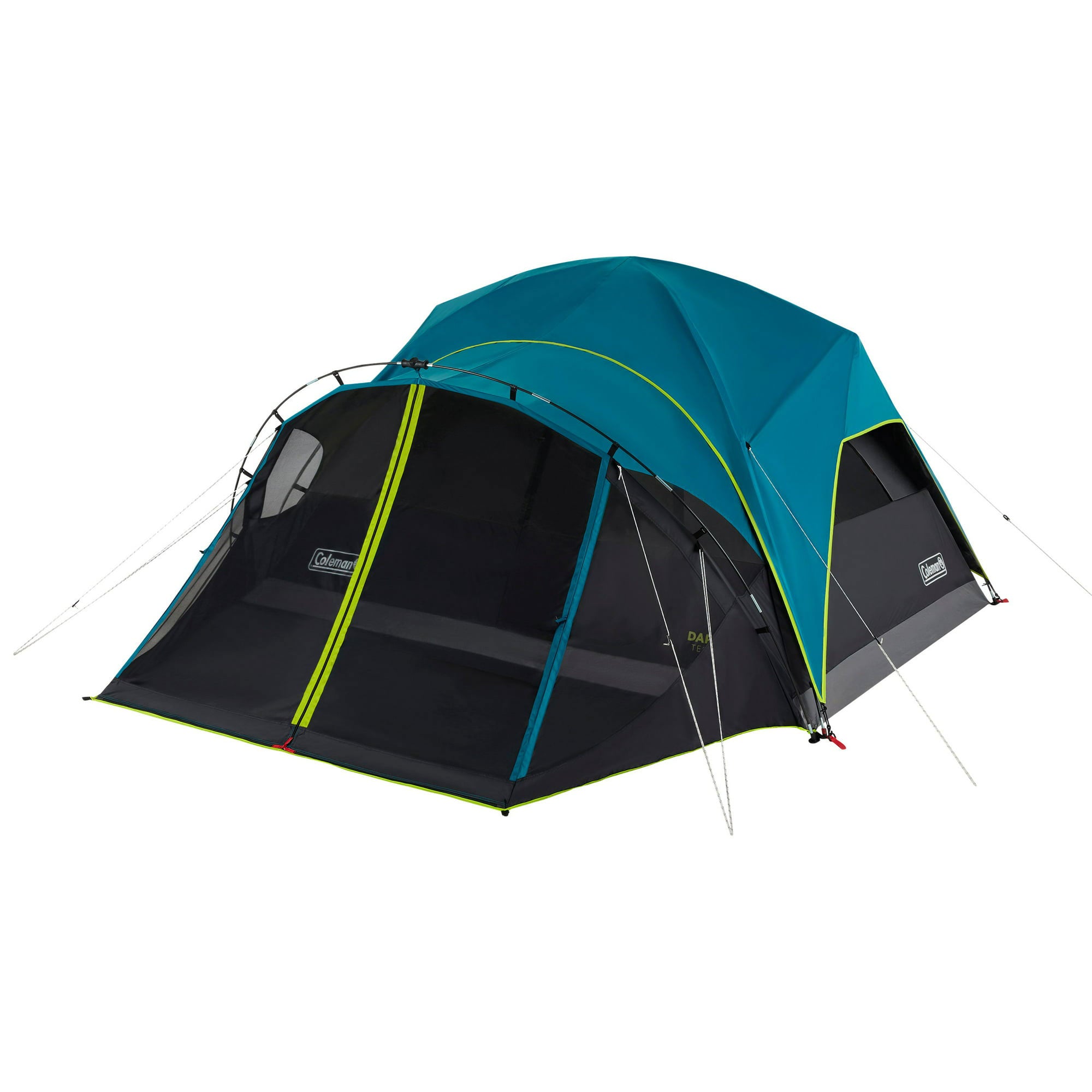 Coleman 4 Person Dark Room Dome Camping Tent with Screen Room, Blue (U ...