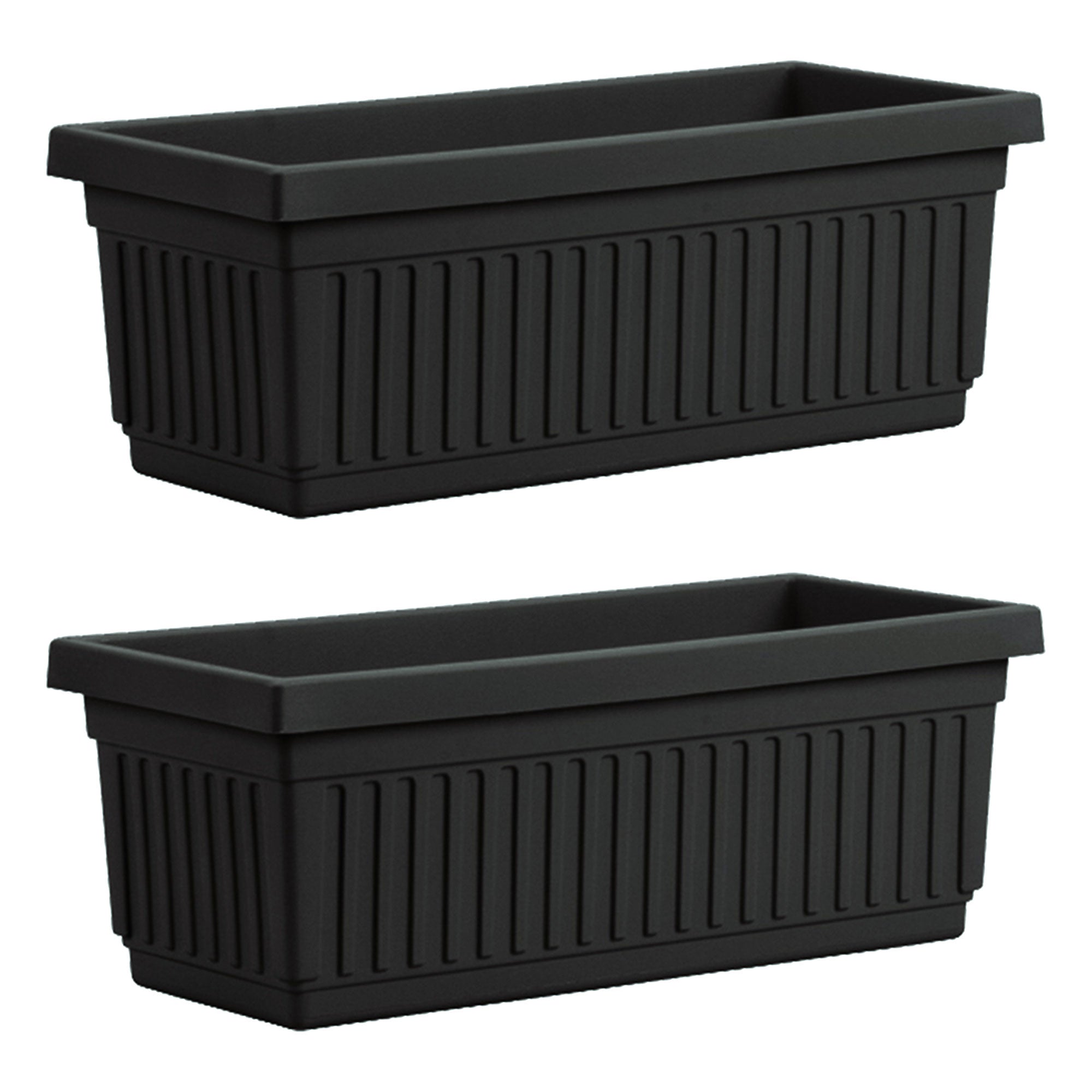 HC Companies 30 Inch Fluted Plastic Venetian Garden Flower Window Box ...