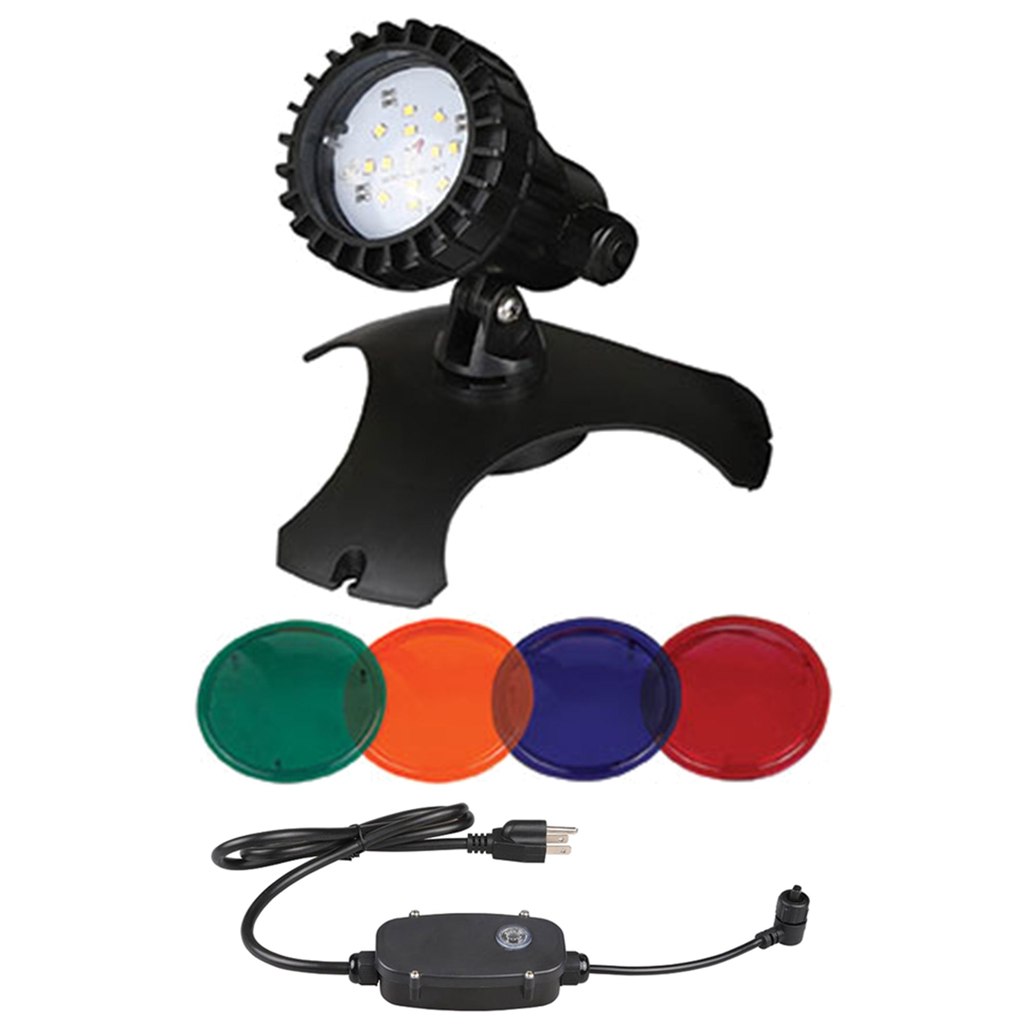 Pondmaster 2.0w LED Fountain Landscape Light with Transformer & 4 Colo ...