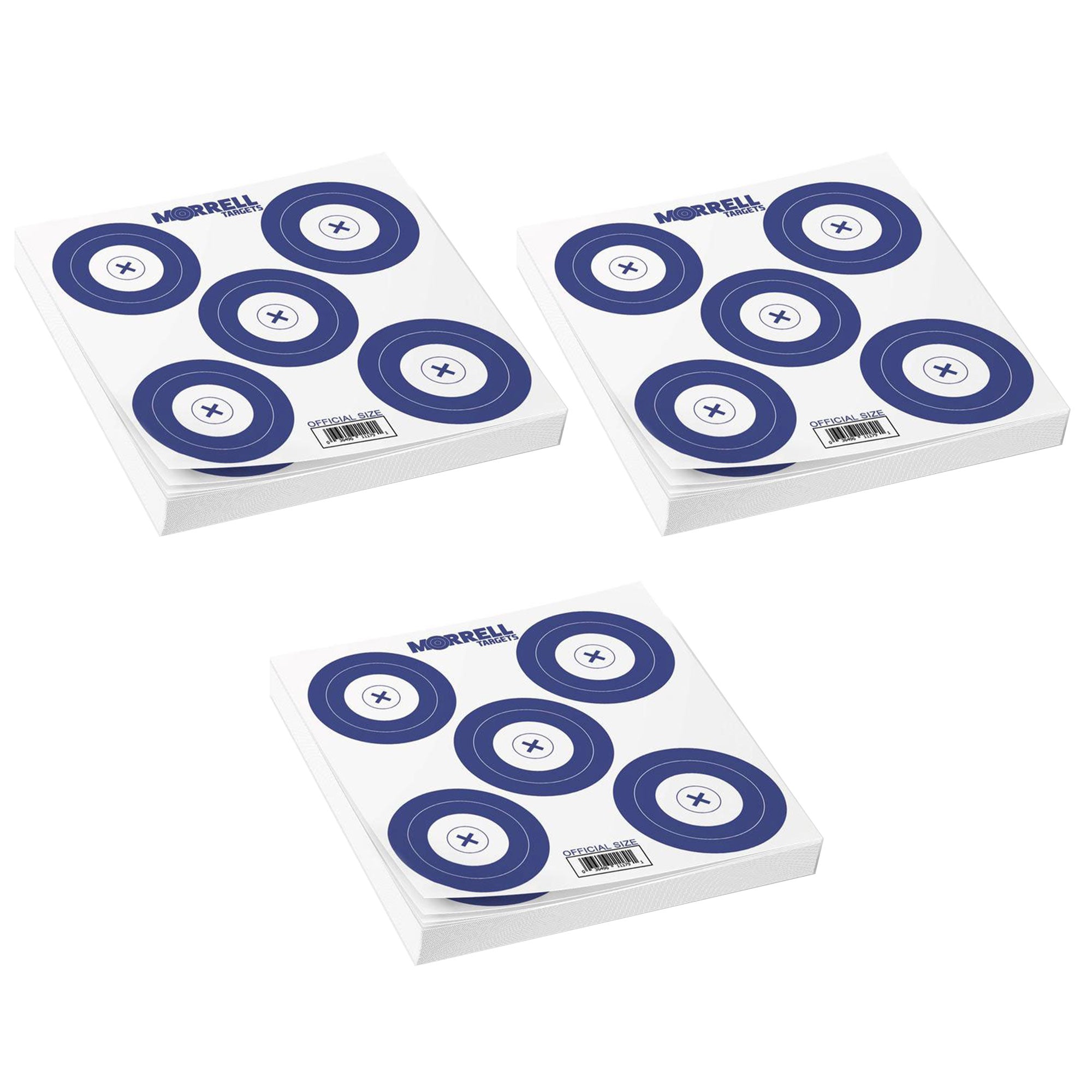Morrell Targets 100 Count Archery Official 5 Spot Paper Target Face, 3 ...