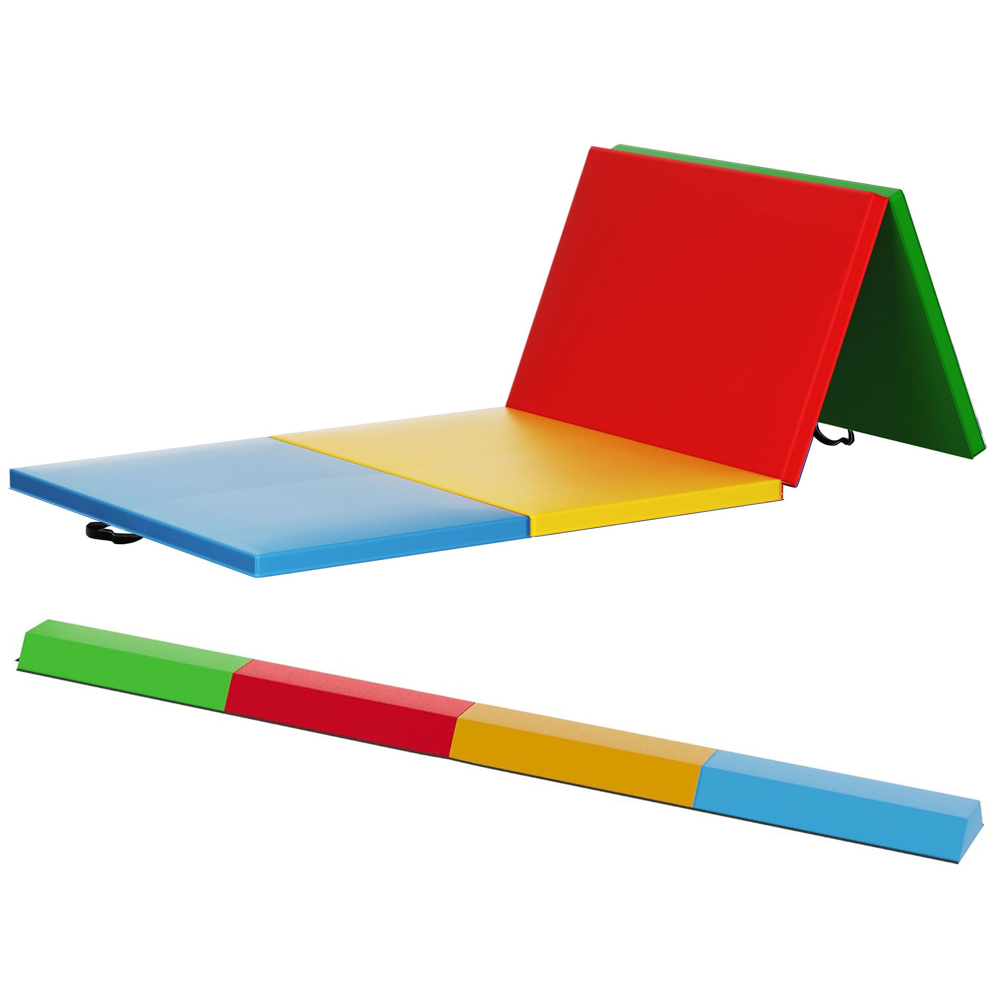 BalanceFrom Fitness All Purpose Mat with 8 Ft Balance Beam Gymnastic S ...