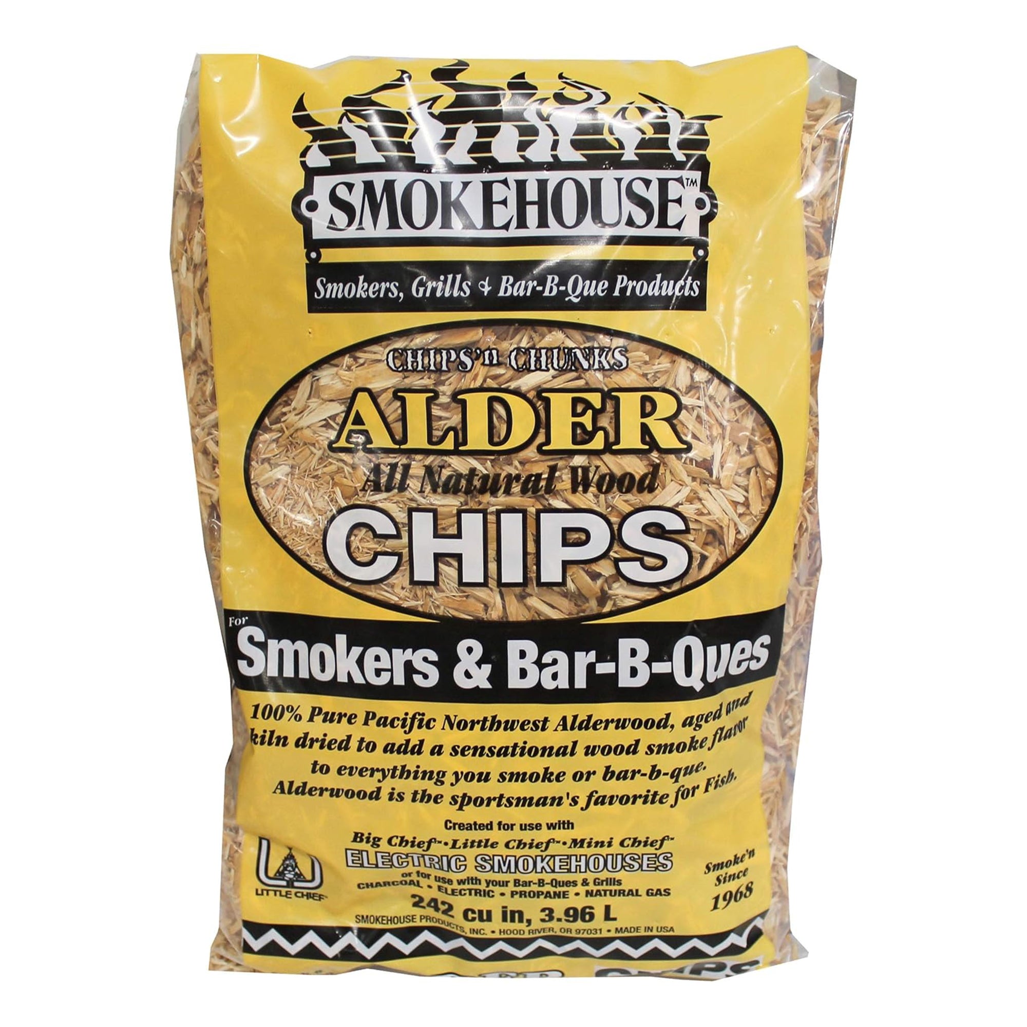 Smokehouse Alder Fine Wood Chips, All Natural Premium Smoke Flavor, 2 ...