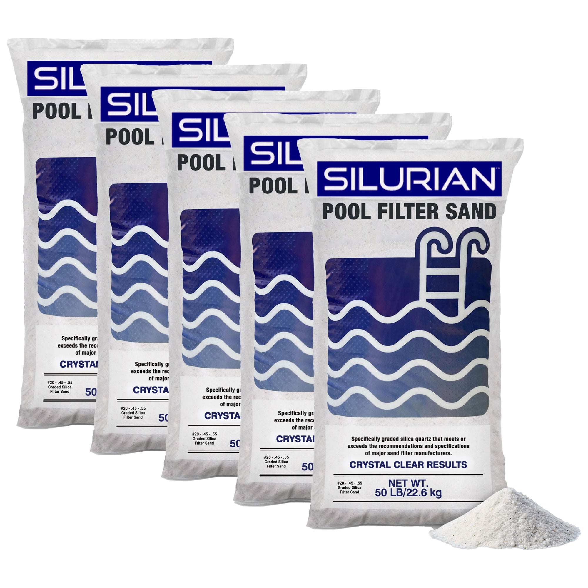 U.S. Silica 5 Pack SILURIAN 20 Grade Pool Filter Sand for Optimal Filt ...