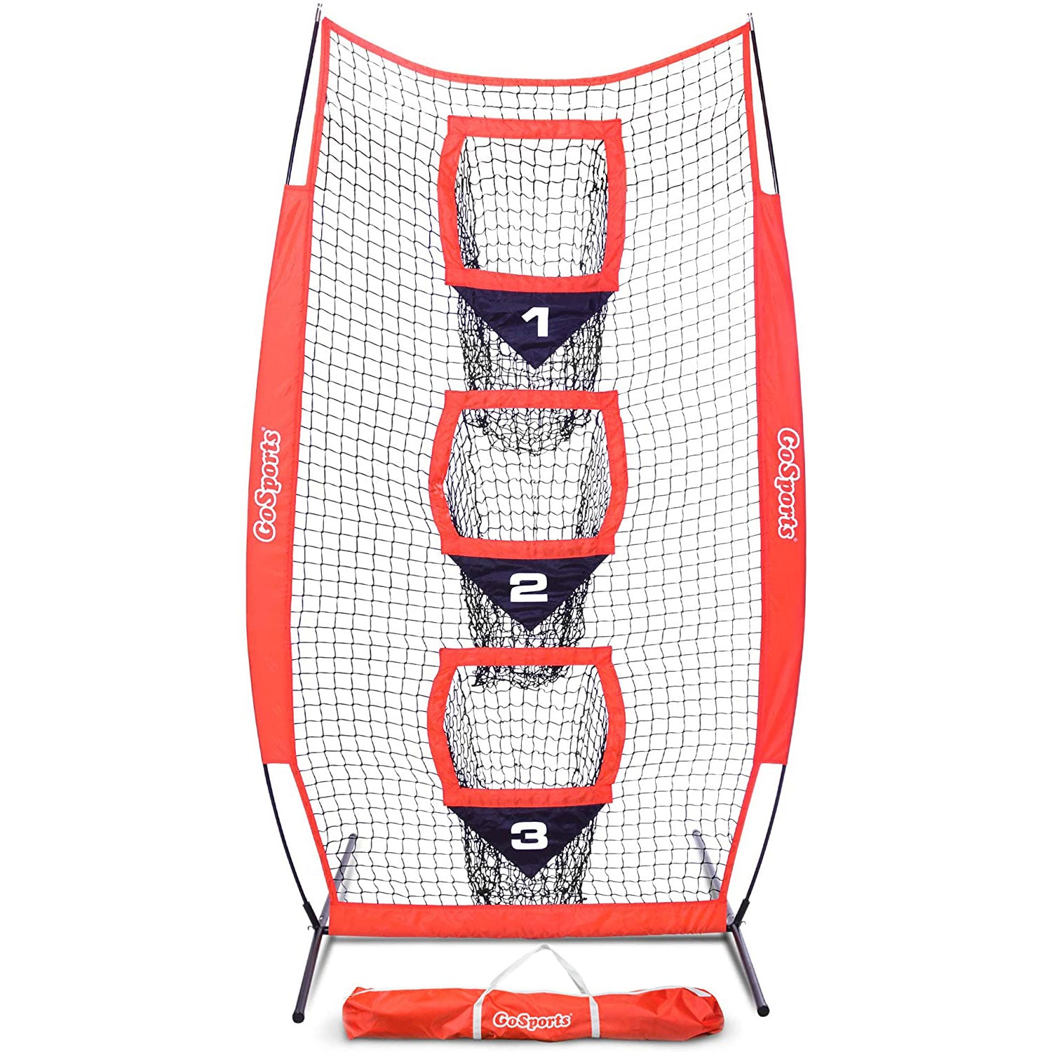 GoSports Vertical 8 X 4 Quarterback Training Net w/ 3 Target Pockets ...